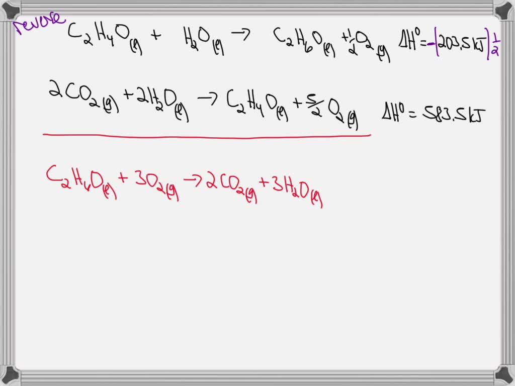 SOLVED: Use the thermochemical equations shown below to determine the ...