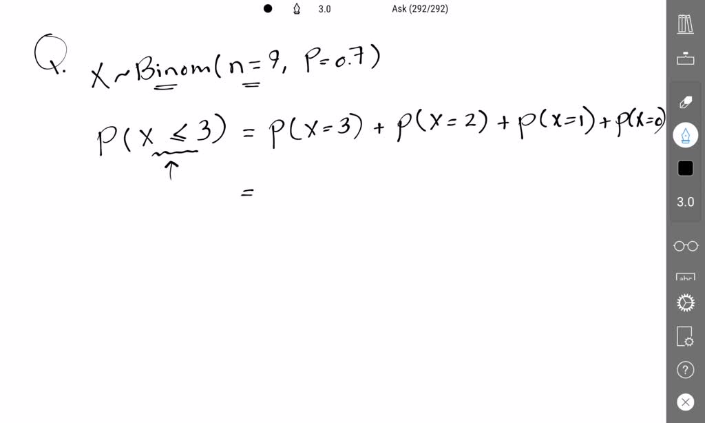 SOLVED: Let Xbe a discrete random variable that follows a binomial distribution with n = 13 and ...