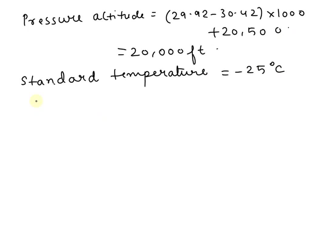 SOLVED: Using density altitude chart (fig. PPL(H) FPP-3), determine ...