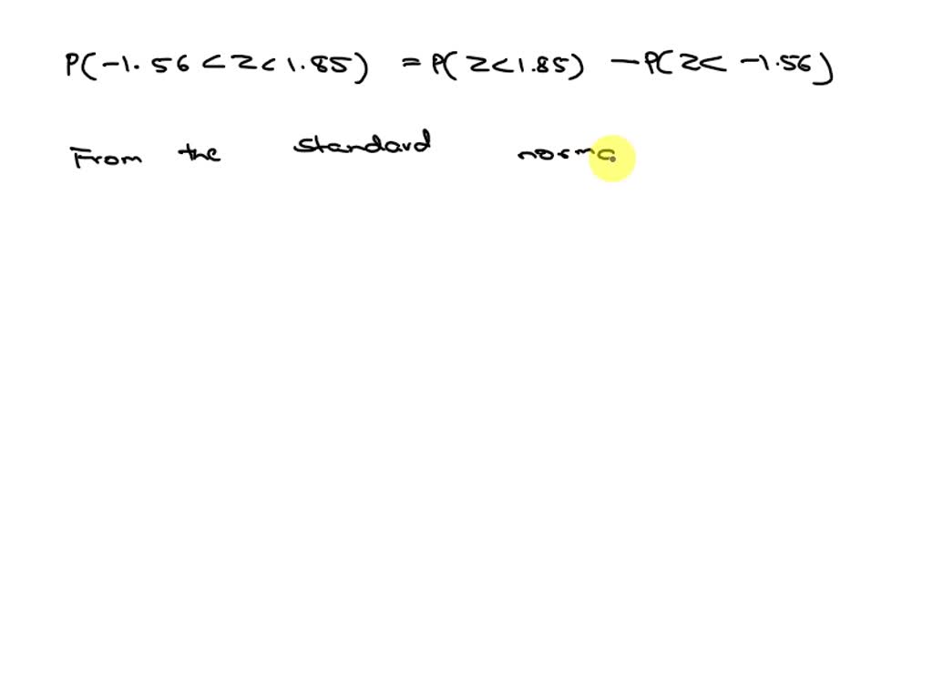SOLVED: Given a standardized normal distribution with a mean of 0 and a ...