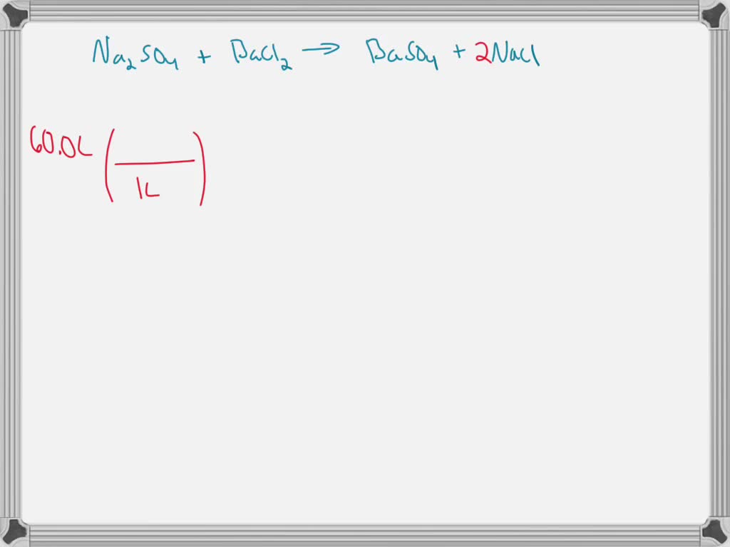 SOLVED: Calculate the molarity of NaCl in the final solution of 60.0L ... SOLVED: Calculate the molarity of NaCl in the final solution of 60.0L ...