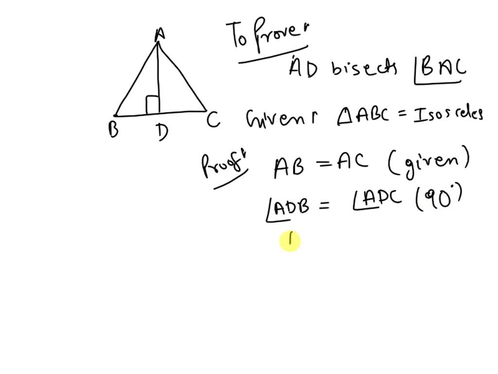 SOLVED: My question is Given: Triangle ABC is isosceles with A as the vertex angle and Segment ...