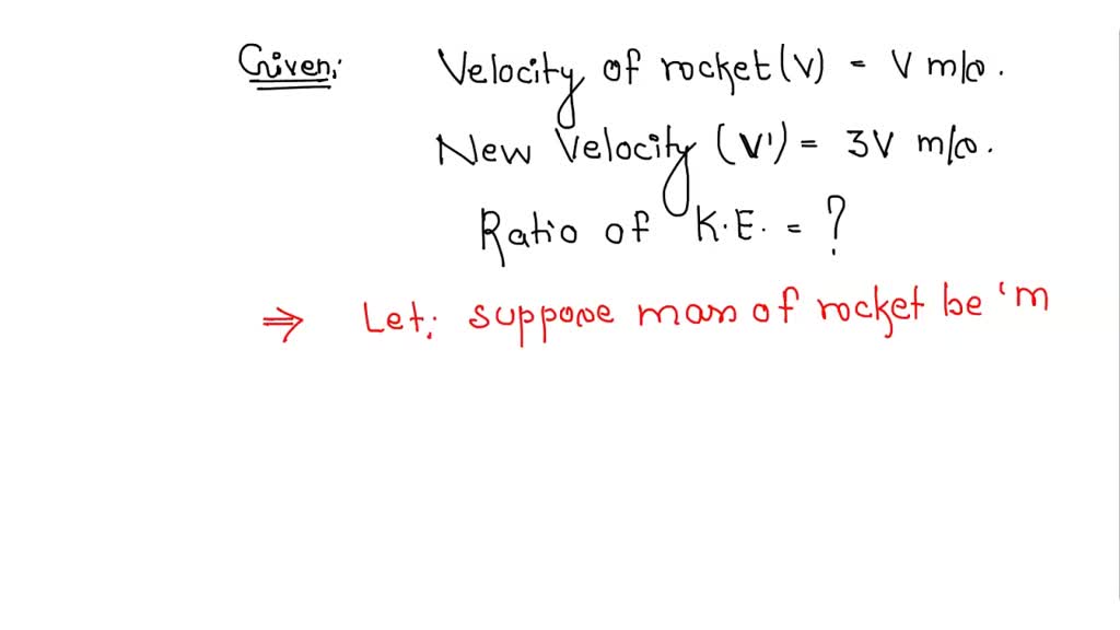 Solved A Rocket Is Moving With Up With A Velocity V If The Velocity