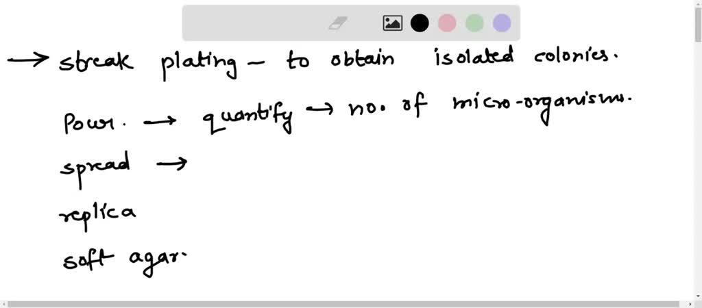 SOLVED: What is the difference between streak plating, pour plating ...