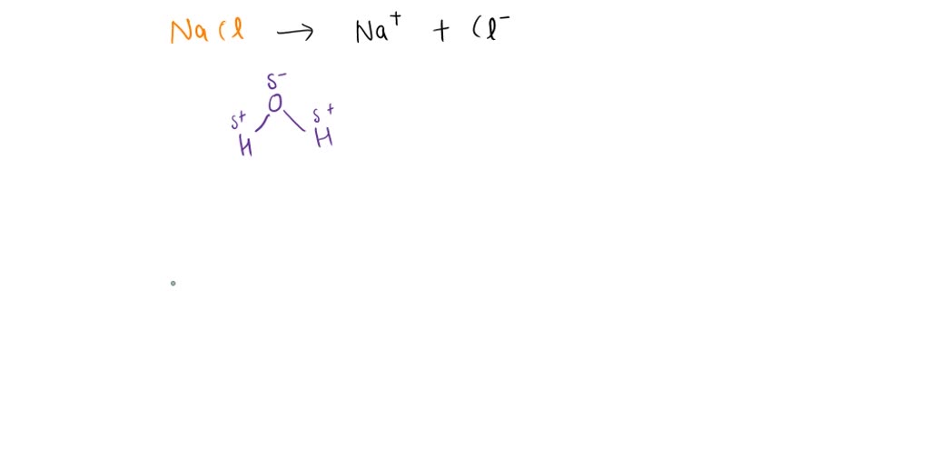 SOLVED: If NaCl were added to water, draw an example of the ...