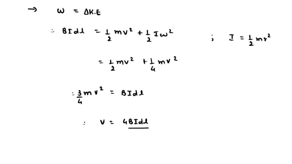 SOLVED: A rod having a mass m and a radius R rests on two parallel ...