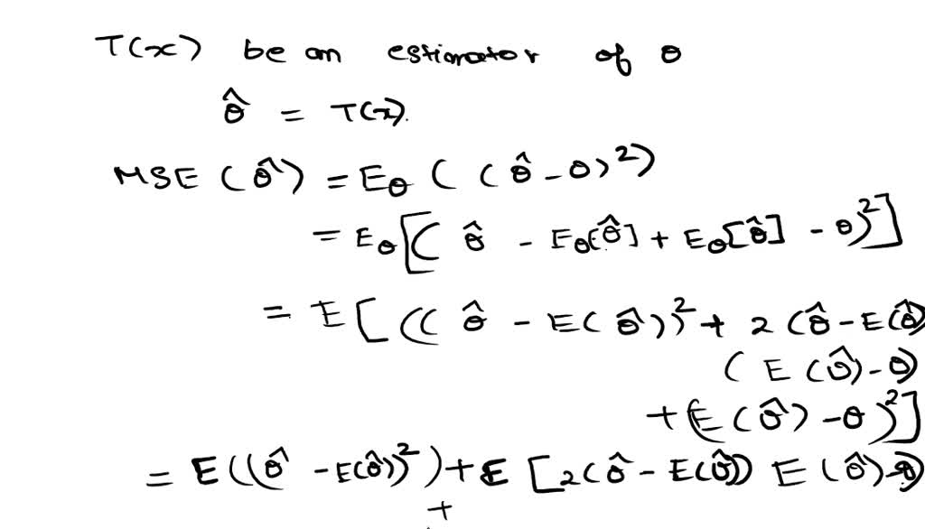 Solved The Mean Squared Error A Is Equal To The Square Of The Standard Deviation Of The