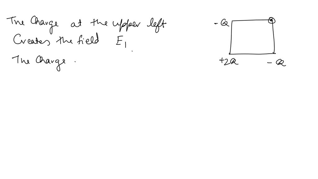SOLVED: Three charges are arranged on the the corners of a square a5 ...