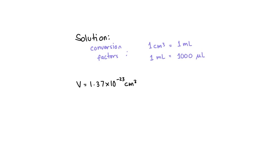 SOLVED: The volume of a single uranium atom is 1.37 × 10^-23 cm^3. What ...