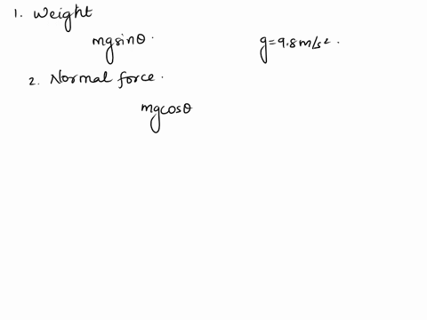 4. The diagram shows a mass of 50 kg on a slope which makes...