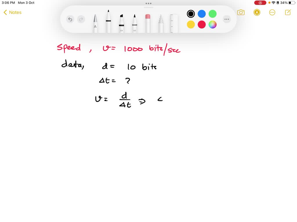 SOLVED: A device is sending out data at the rate of 1000 bps. How long ...