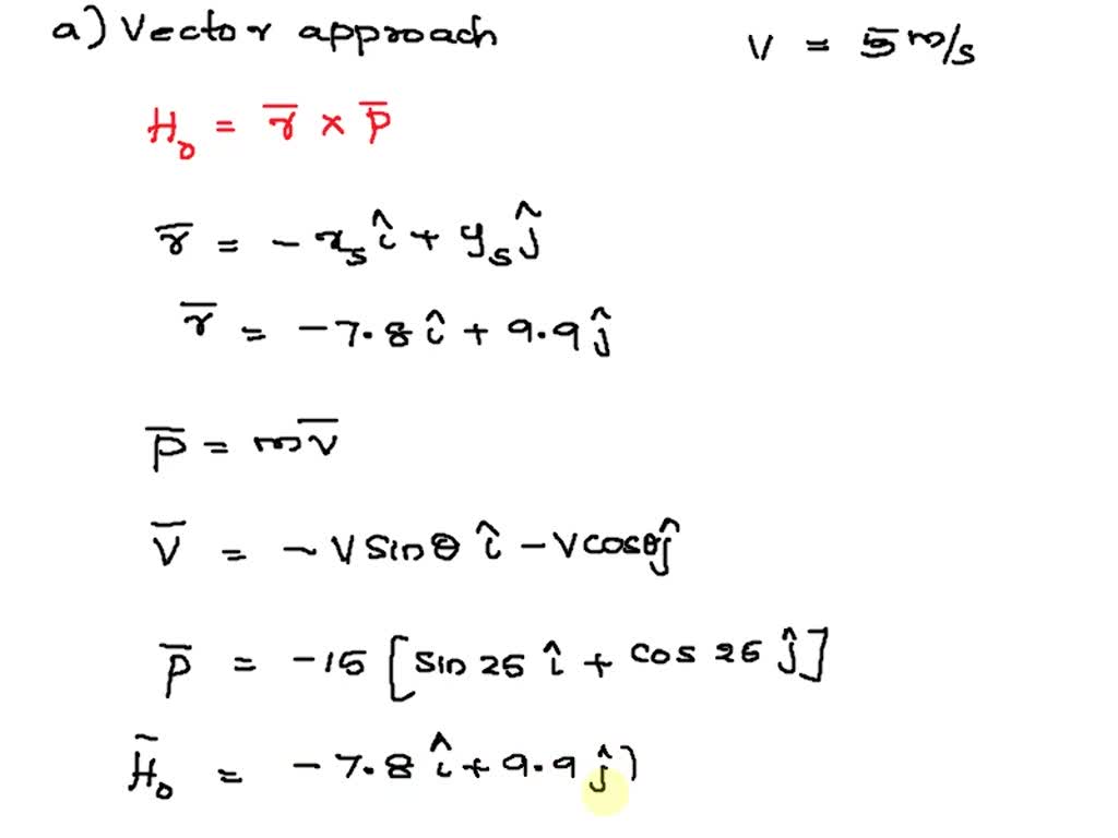 Solved Determine The Magnitude Ho Of The Angular Momentum Of The M 3 0