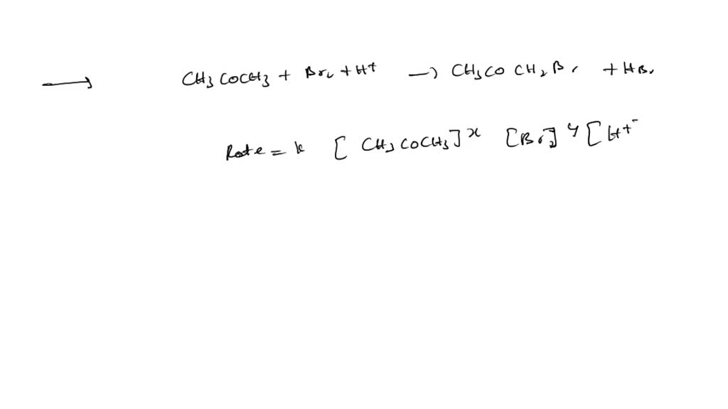 SOLVED: The results for a spectrophotometric study of the bromination ...