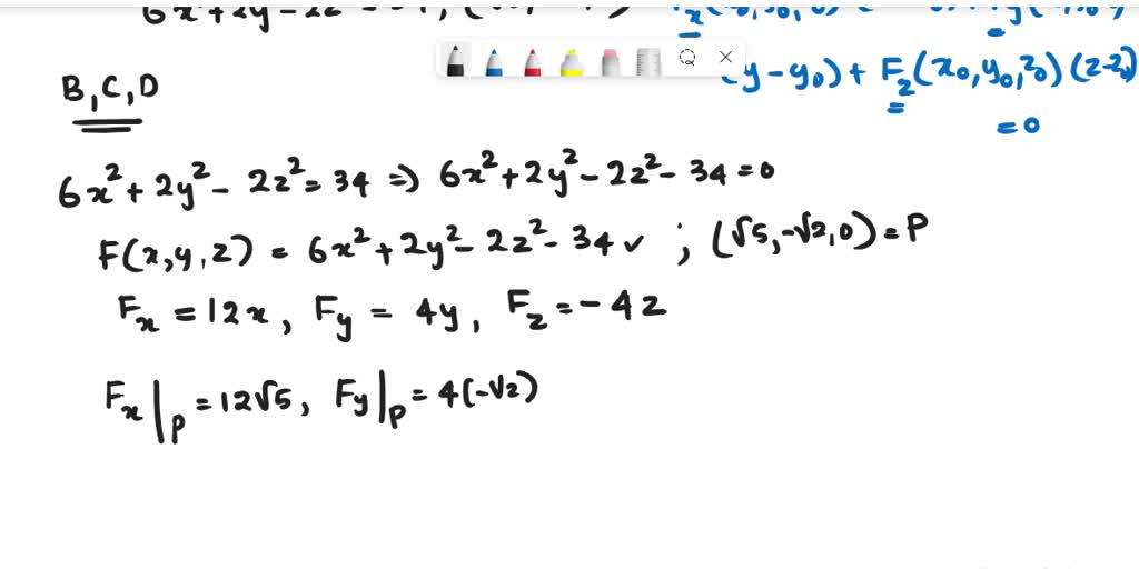 Solved Let X By Cz D 0 Be The Tangent Plane To The Hyperboloid
