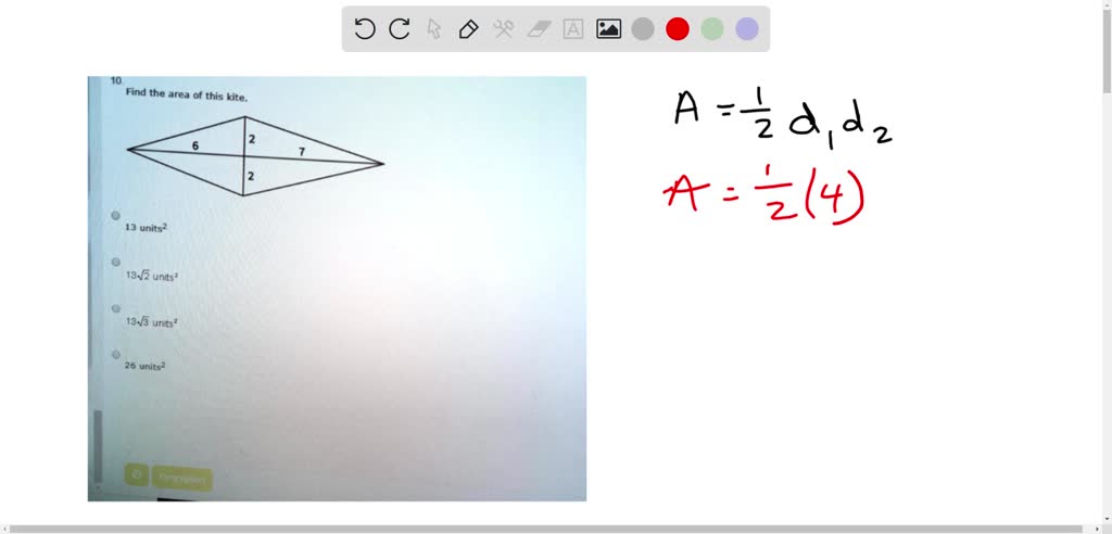 SOLVED: 'Area of a kite!!!!!!!!!!!!!!! Area and Perimeter of Geometric ...