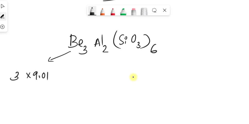 The mineral beryl contains 5.03% beryllium by mass and contains three ...