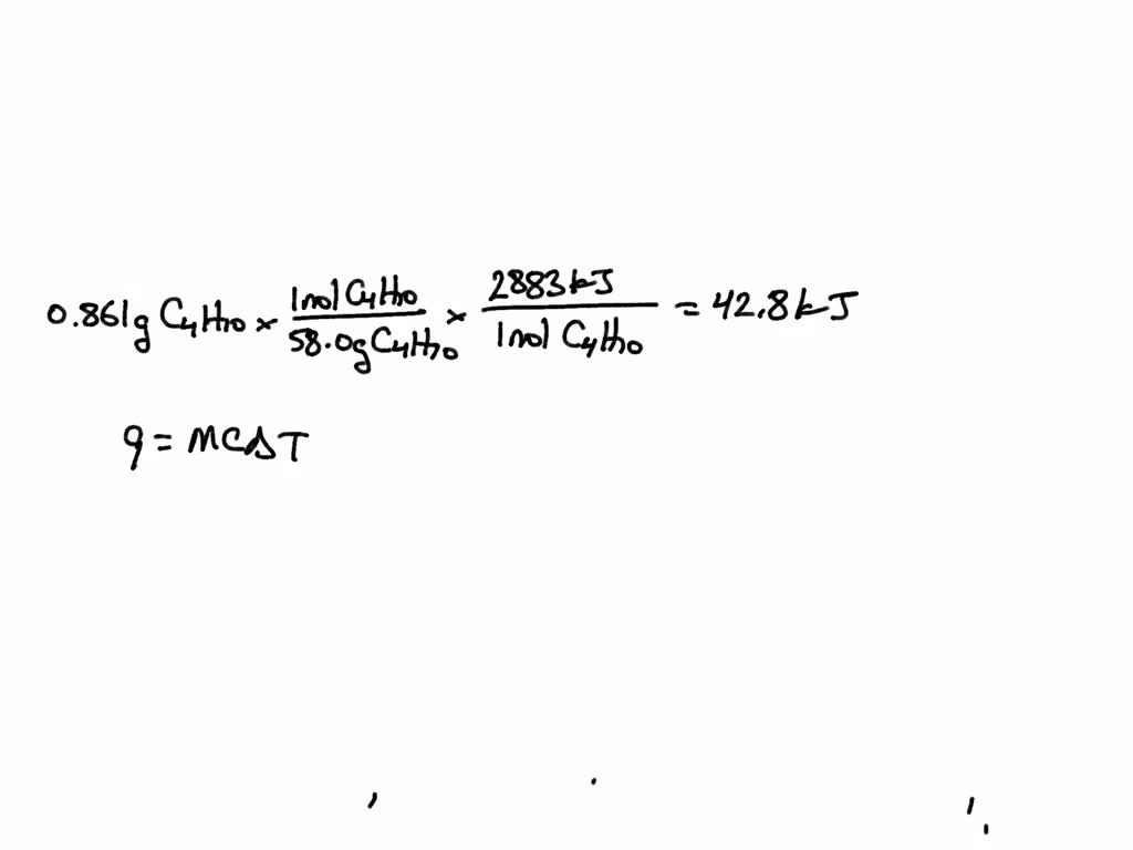 SOLVED: The internal energy change for the combustion of 1 mol of ...