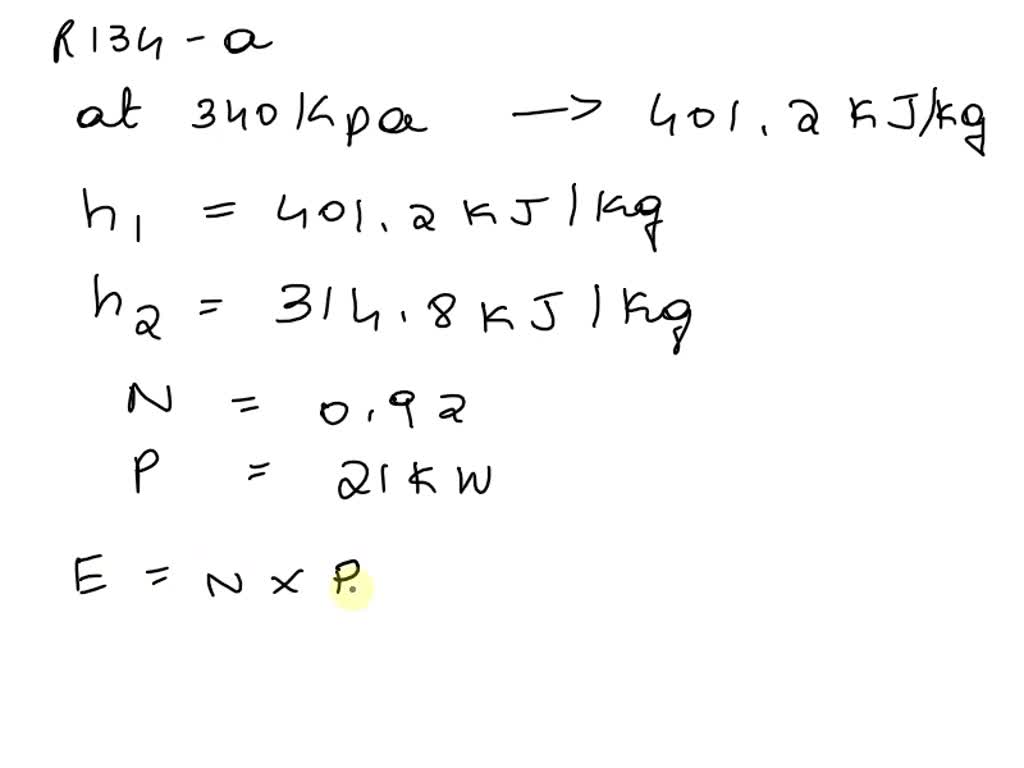 SOLVED: A compressor operating with 8.4 kg/s water vapour with a ...