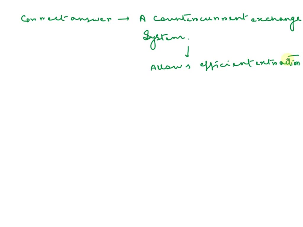 SOLVED: Which is an adaptation seen in fish gills? A countercurrent ...