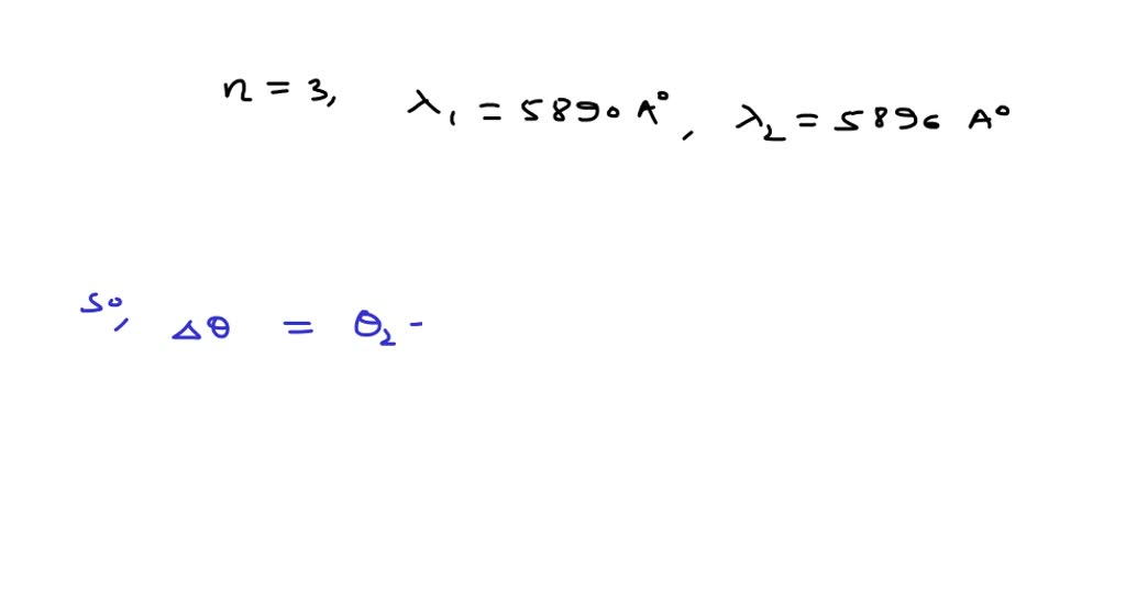 SOLVED: Atomic sodium produces two prominent spectral lines at 588.995 ...