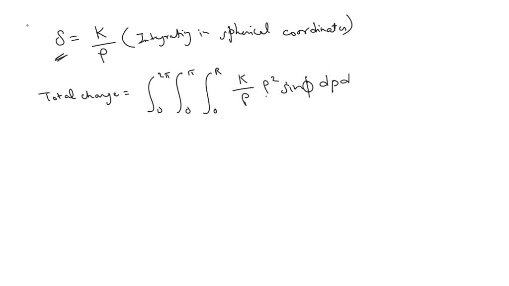Electric charge is distributed throughout 3-space with density ...