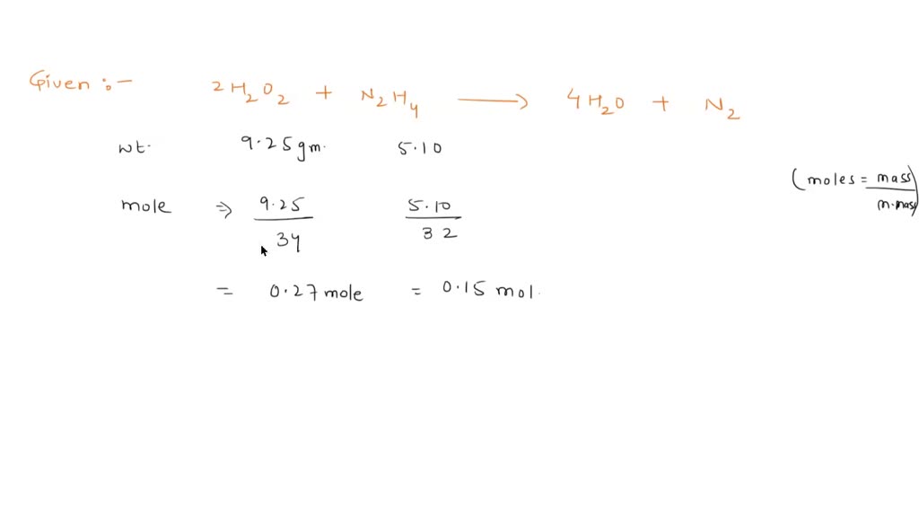 SOLVED: N2 can react with H2 to form the compound N2H4 . A sample of ...