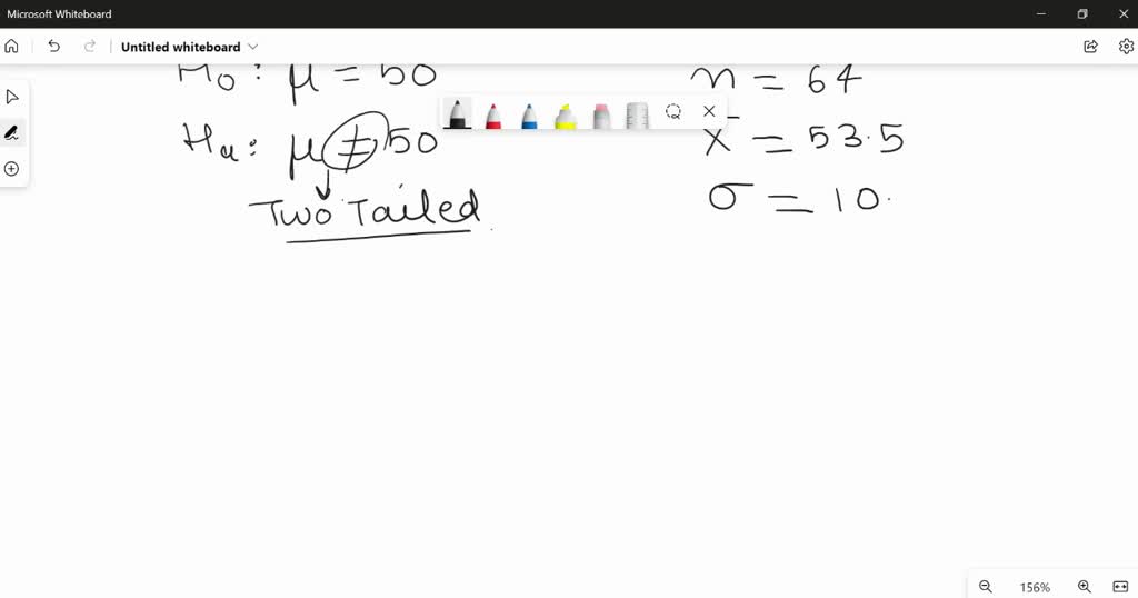 SOLVED: In testing Hypothesis H0: u = 50 vs. H1: ≠ 50, the following ...