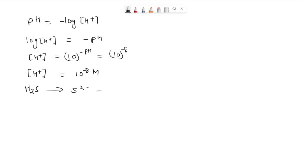 Solved Calculate The Concentration Of Sulfide Ion In A Solution That