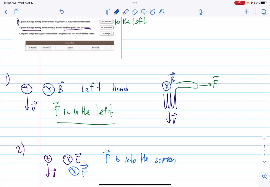 SOLVED: The figure below shows an external magnetic field (arrows ...