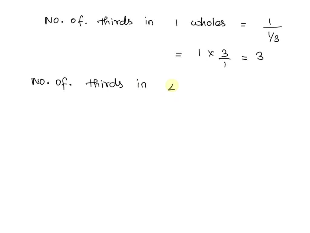 SOLVED: Which expressions can be used to find the number of thirds in 4 ...