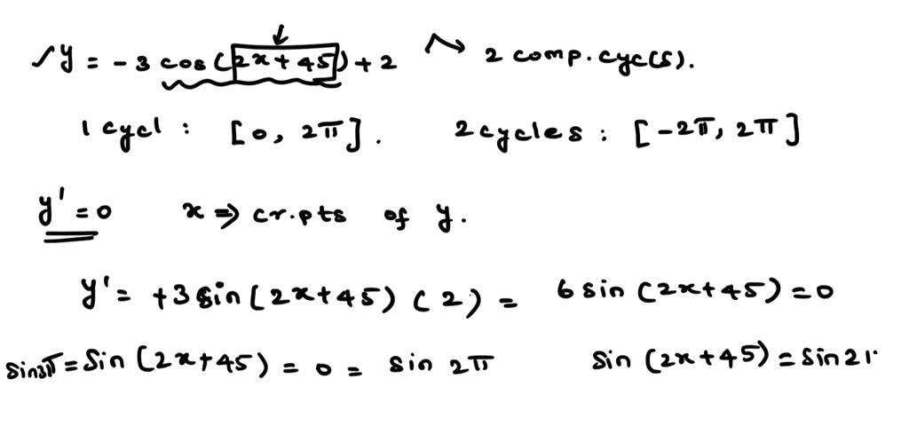 SOLVED: 'Sketch two complete cycles of the following trigonometric ...