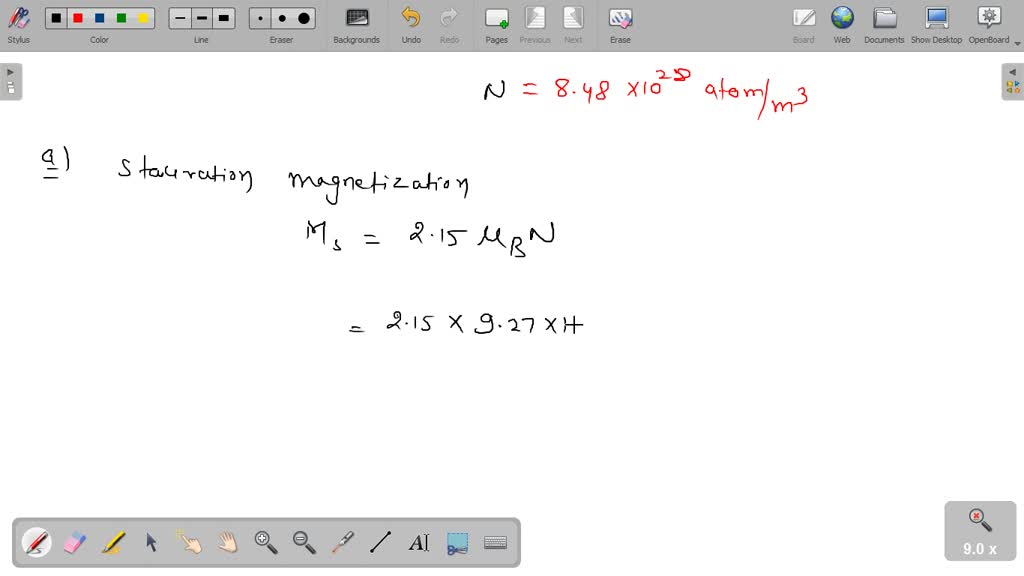 SOLVED: L. Pure Fe has a moment of 2.1 Î¼B/atom (Bohr Magneton). Get ...