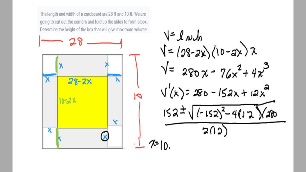 SOLVED Remaining IIme Us Uu 12 The Length And Width Of Cardboard Are 