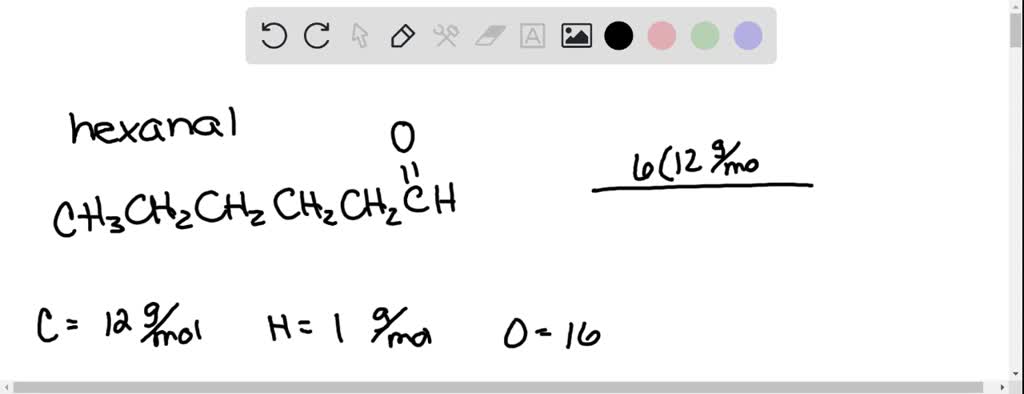 SOLVED: This is the chemical formula for hexanal: CH3(CH2)4CHO. Calculate the mass percent of ...