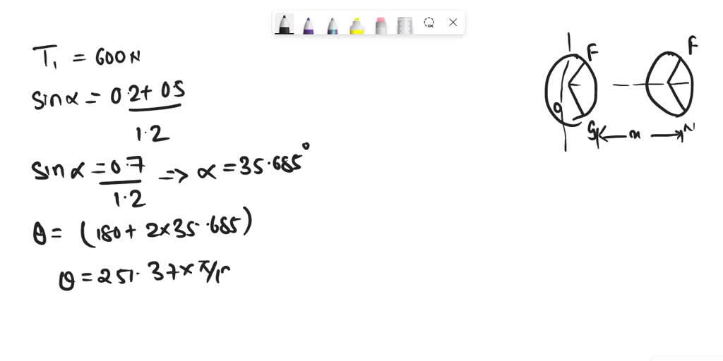 SOLVED: For a flat belt, prove that T1 = T2 Where, T1 = Tension in the ...