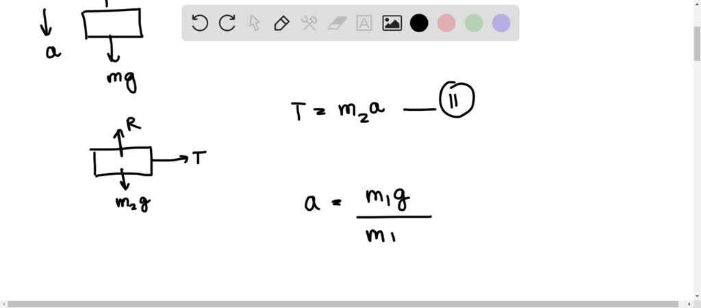 SOLVED: Block 2 shown below slides along a frictionless table as block 1 falls. Both blocks are ...