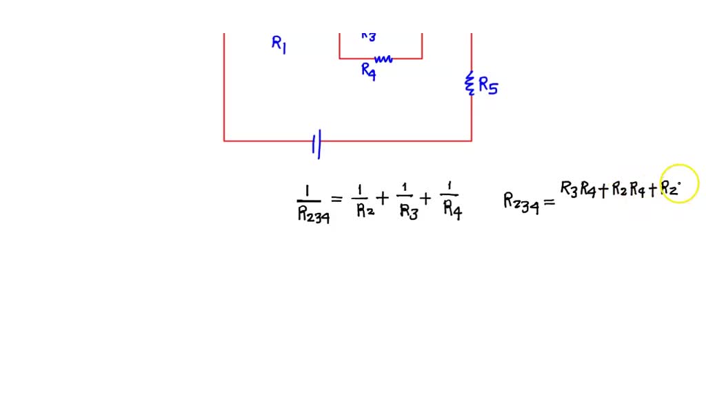 SOLVED: A circuit consisting of 5 resistors is shown in the graph: Their resistances are R1 ...