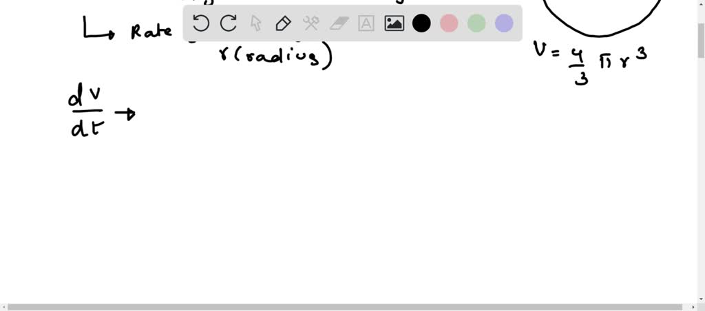 SOLVED: Air is being pumped into a spherical weather balloon. At any ...
