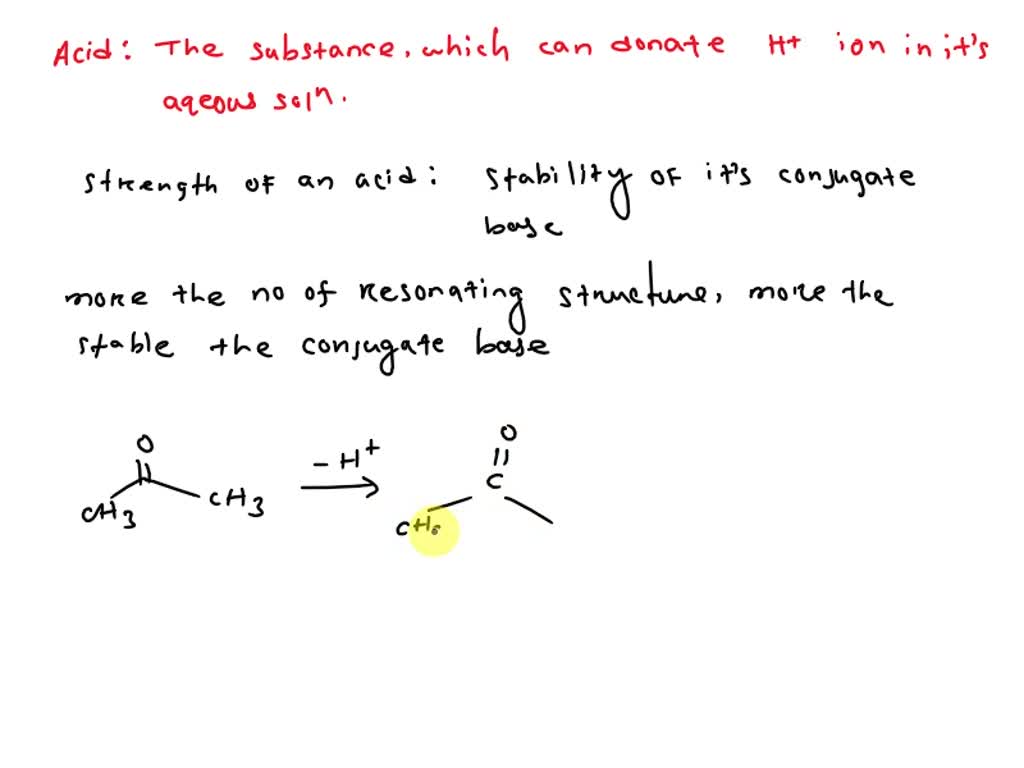 SOLVED: the c-h bond in acetone, (ch3)2c=o, has a pka of 19.2. draw two ...