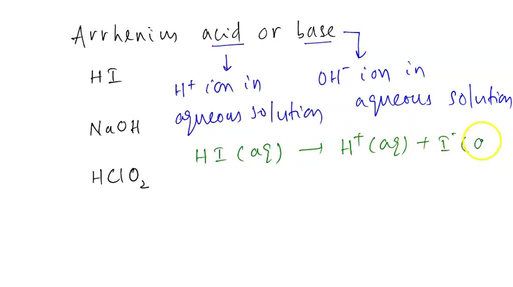 SOLVED: (8pts) Identify the acid and base in the following reaction ...