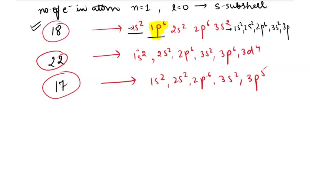SOLVED: Number of electrons in atom Proposed electron configuration MCI nalye 18 Is2 2p6 2s2 22 ...