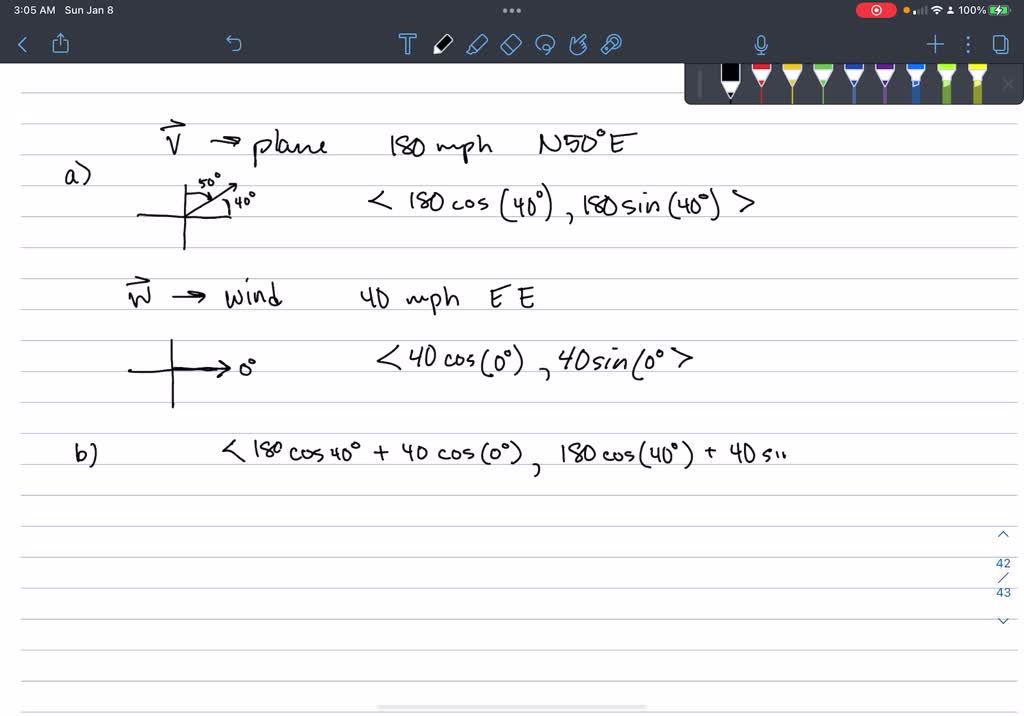 SOLVED: The figure shows a small plane flying at a speed of 180 miles ...