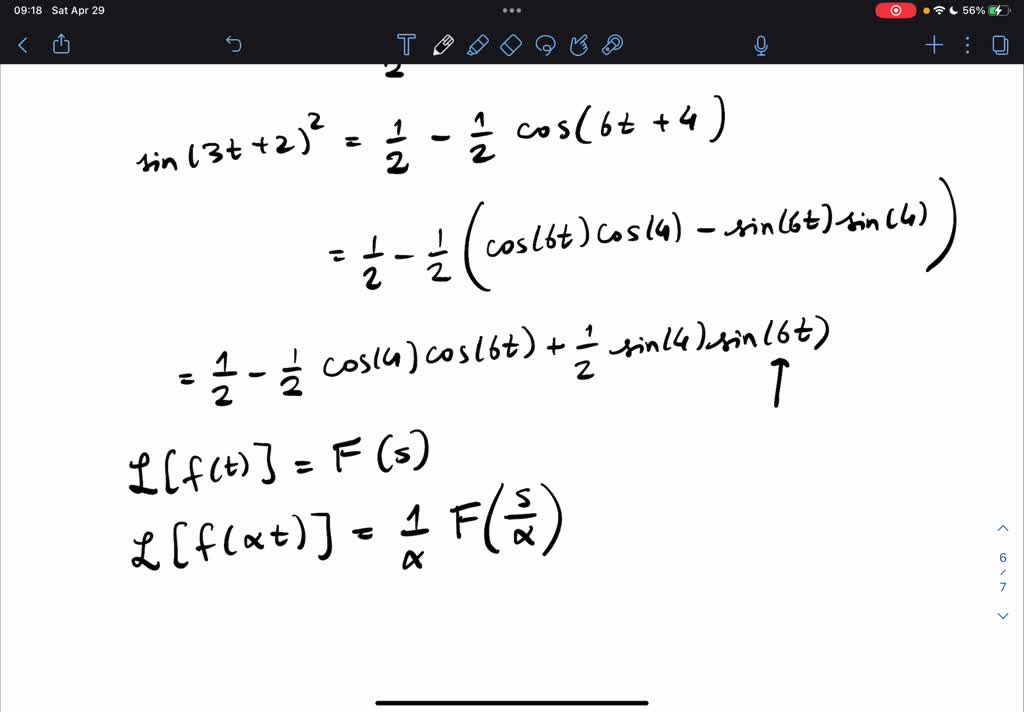 SOLVED: Using the Linearity theorem and laplace formulas, compute the Laplace transform of sin^2 ...