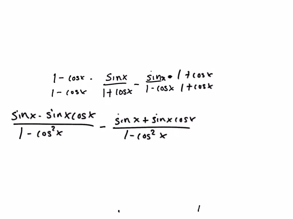 SOLVED: Simplify the lefthandside so that LHS| RHS: sin(x) 1 + cos(x ...