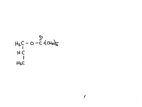 Draw the condensed structural formula for a triacylglycerol that ...
