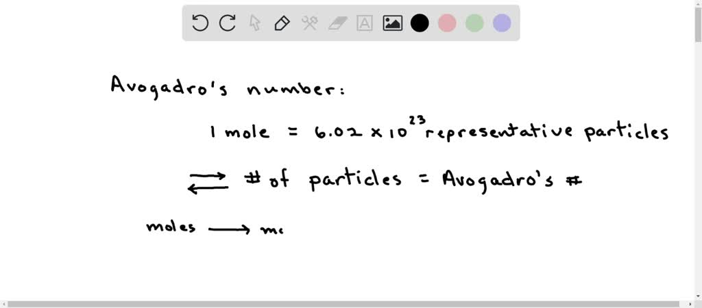 SOLVED: Where do we use Avogadro's number in the conversion process? (select all that apply ...