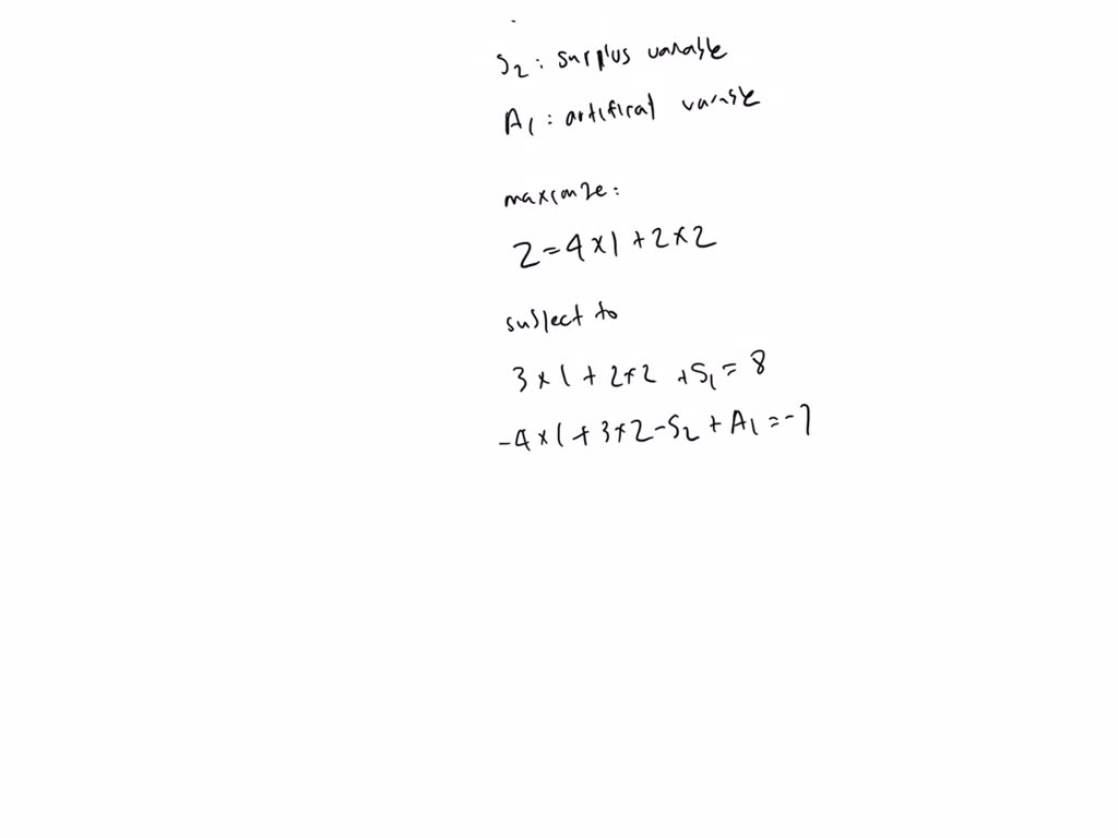 SOLVED: Setup the initial Simplex Tableau for the problem below ... SOLVED: Setup the initial Simplex Tableau for the problem below ...