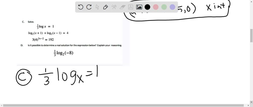 Solved Fill In The Table Below For The Logarithmic Function Characteristics F X 3log 2x 4