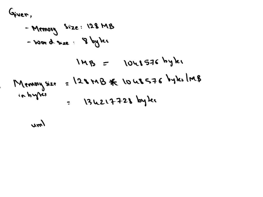 SOLVED: a computer has a word addressable memory. each word 6 bytes ... SOLVED: a computer has a word addressable memory. each word 6 bytes ...