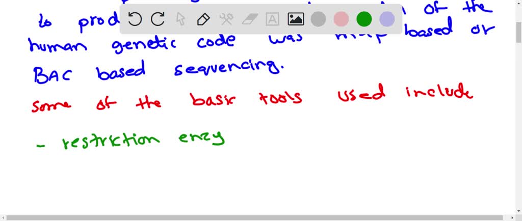 SOLVED: What was the major approach used for sequencing first human ...